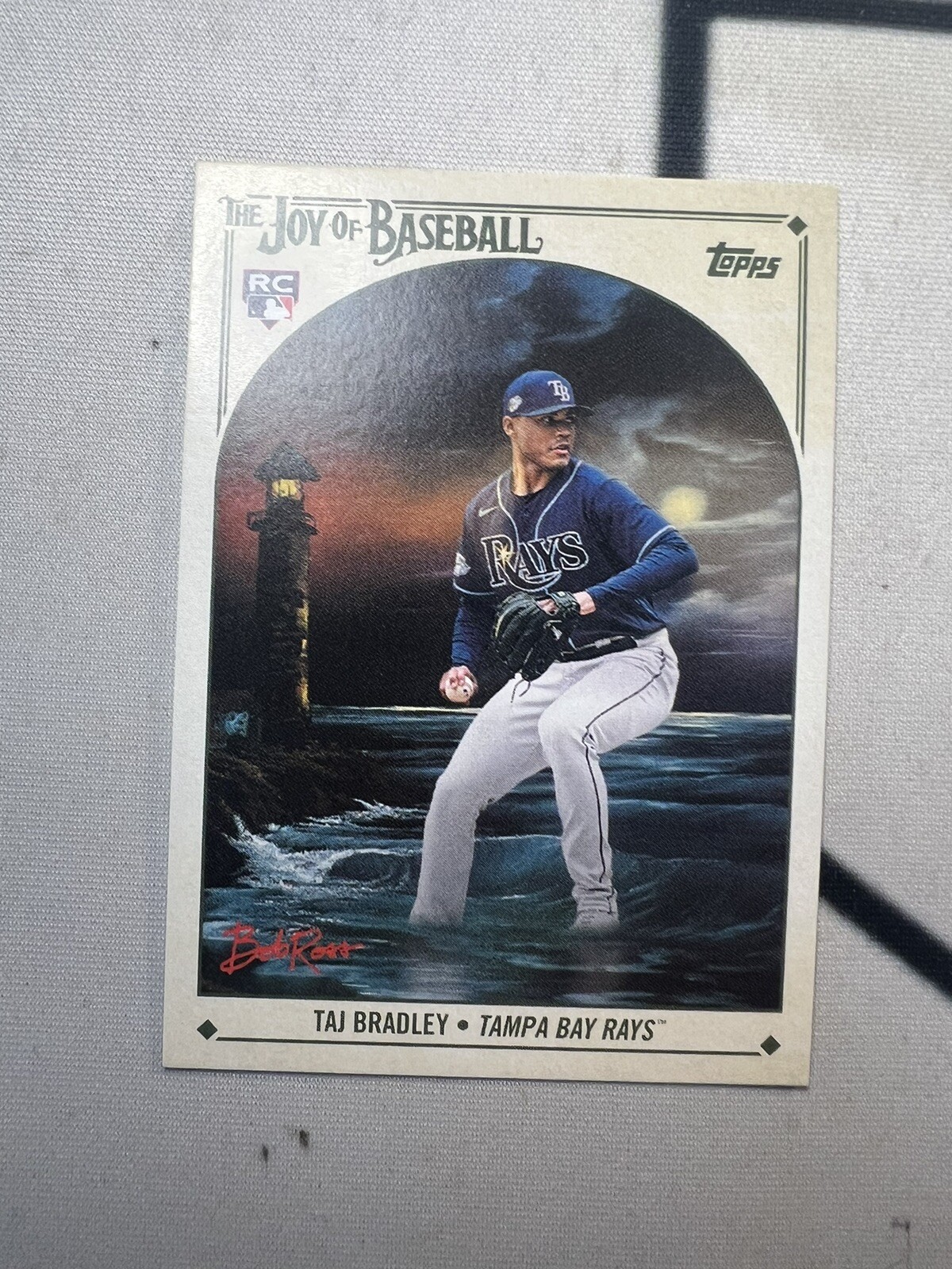 2023 Topps Bob Ross The Joy of Baseball Taj Bradley Rays Rookie #47 RC ...