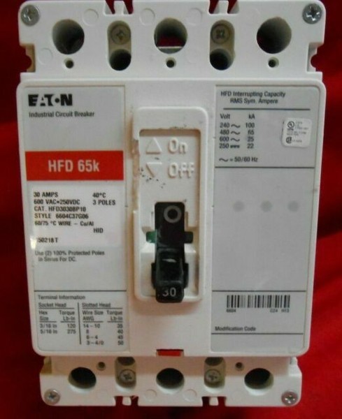 Eaton HFD3030 Circuit Breaker for sale online | eBay