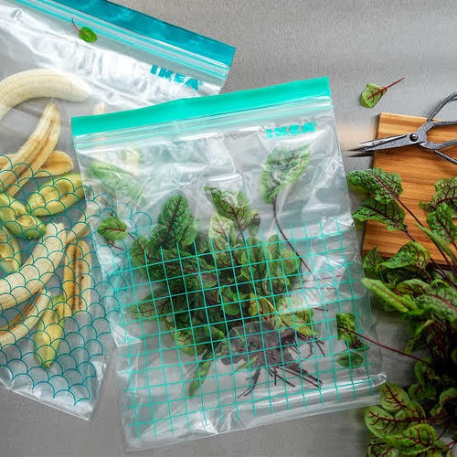 Ikea istad Resealable Plastic Zip lock Bags Food Sandwich Freezer Bags ...