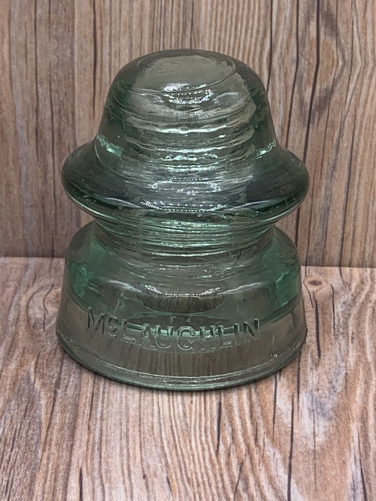 Vintage McLaughlin No 20 Green Glass Insulator Decor | eBay