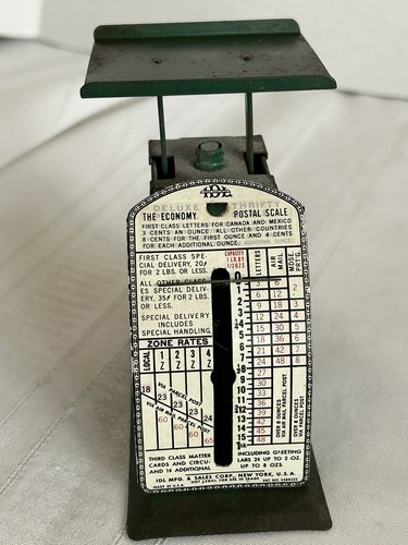 Vintage Deluxe Thrifty USPS Postal Scale 1 pound IDL Manufacturing Made ...