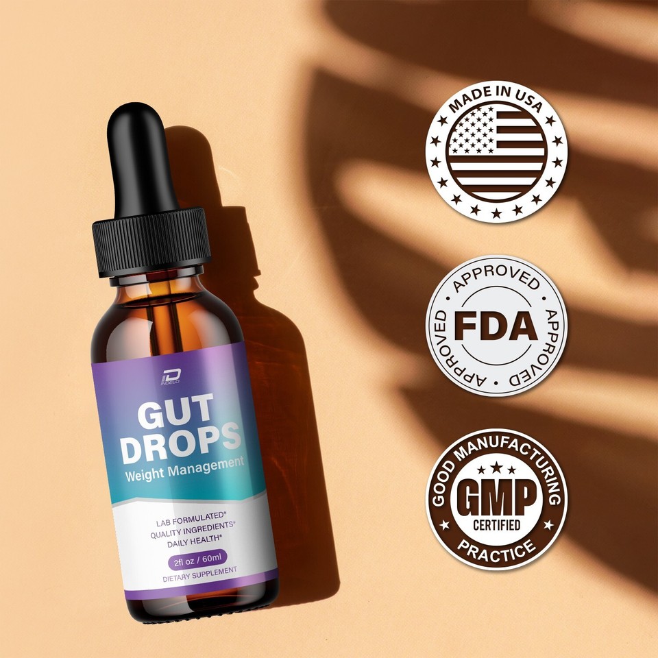 (5 Pack) Gut Drops – GutDrops Extra Strength All Natural Healthy Levels ...