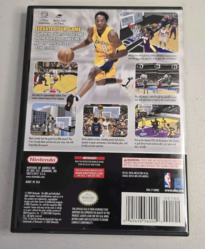 NBA Courtside 2002 Nintendo GameCube Video Game w/ Manual Excellent ...