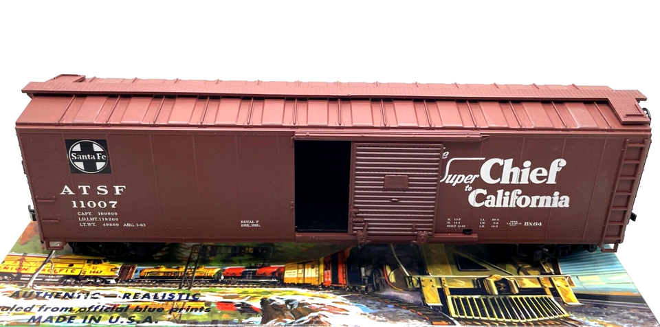 HO ATHEARN 5051 50 FT SINGLE DOOR BOXCAR SANTA FE SUPER CHIEF ATSF ...