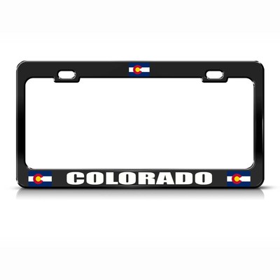 Metal License Plate Frame Colorado Car Accessories Black | eBay