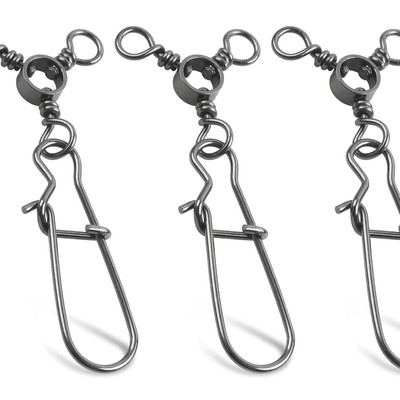 3 Way Snap Swivels Fishing Tackle 50pcs Three Way Swivel with Duo Lock ...