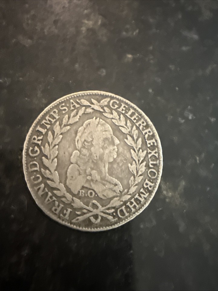AUSTRIA 1765 20 Kreuzer Coin. Mint Mark Is a B. Well Marked Circulated ...
