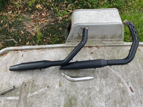 HARLEY SPORTSTER OEM BLACK EXHAUST MUFFLER SYSTEM UNMODIFIED 48? | eBay