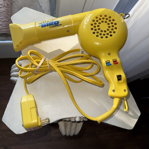 Conair PRO Yellow Bird Hair Dryer MINT Condition w/Attachment Model ...