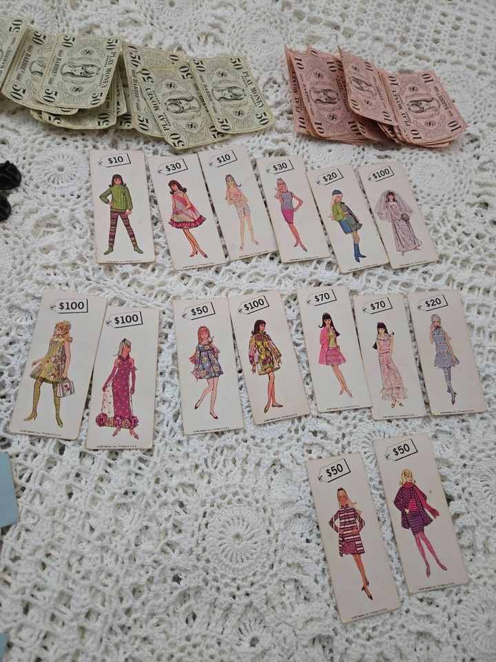 Mattel Barbie World Of Fashion Round The World Molded Board Game 1967 ...