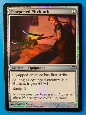MTG 1x FOIL Sharpened Pitchfork Innistrad Modern Magic the Gathering ...