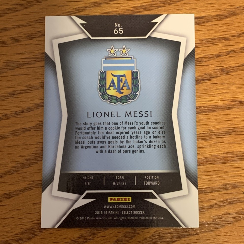 2015-2016 Select Lionel Messi Card #65 Striped Jersey Argentina | eBay