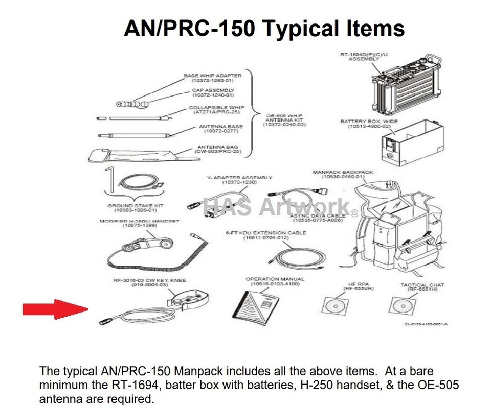 J37 Morse Key Telegraph Harris Radio J45 Leg Knee Mount Falcon II PRC ...