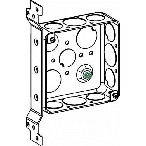 4" SQUARE BRACKET BOX 1 1/2 DEEP 1/2&3/4 KO,S 12PACK | eBay