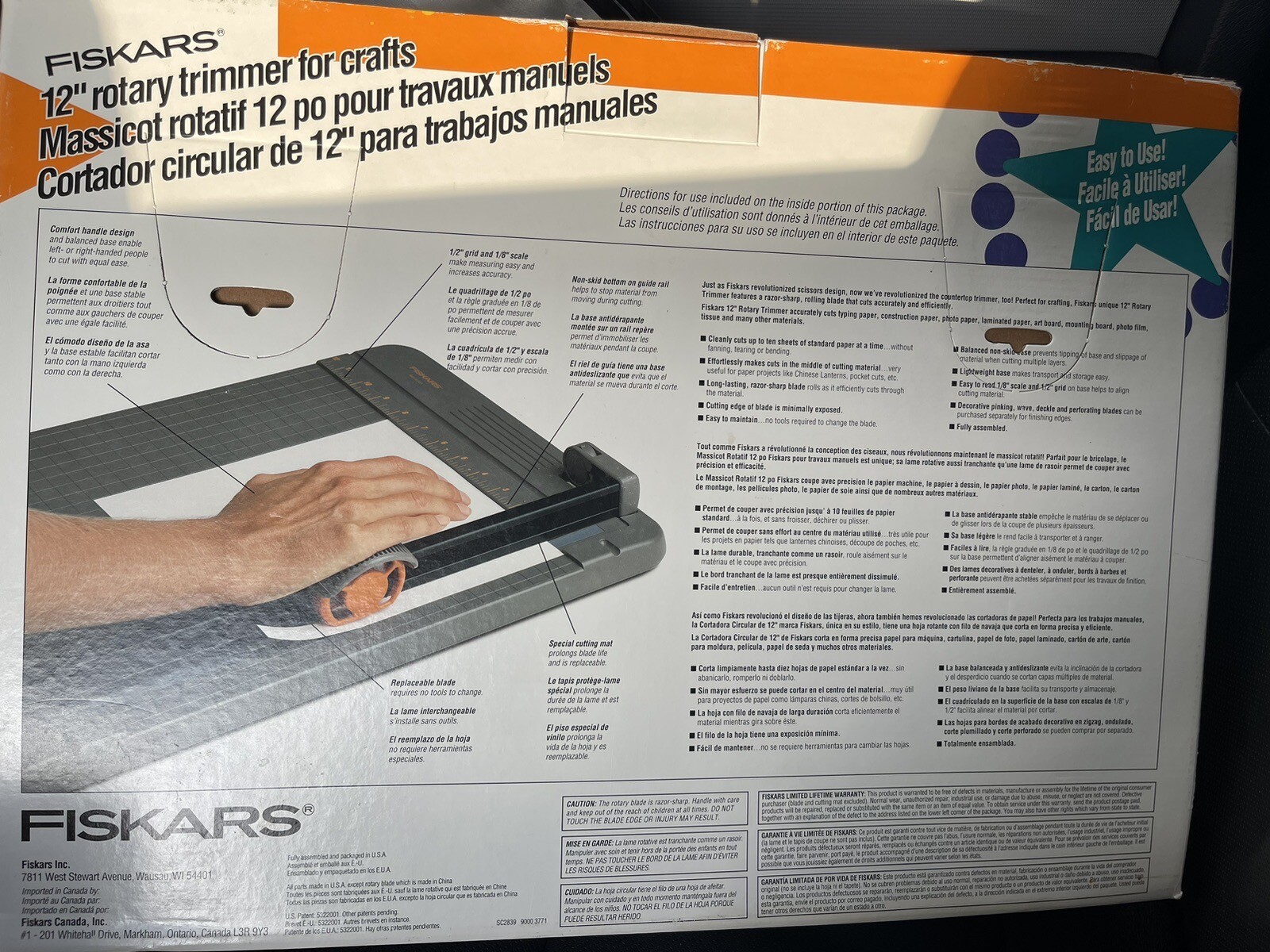 Fiskars 12 Inch Original Craft Rotary Paper Trimmer 9580 for sale ...