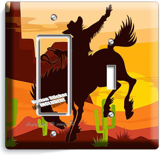 WILD WEST WESTERN COWBOY HORSE SOUTHWEST CANYON LIGHT SWITCH OUTLET ...
