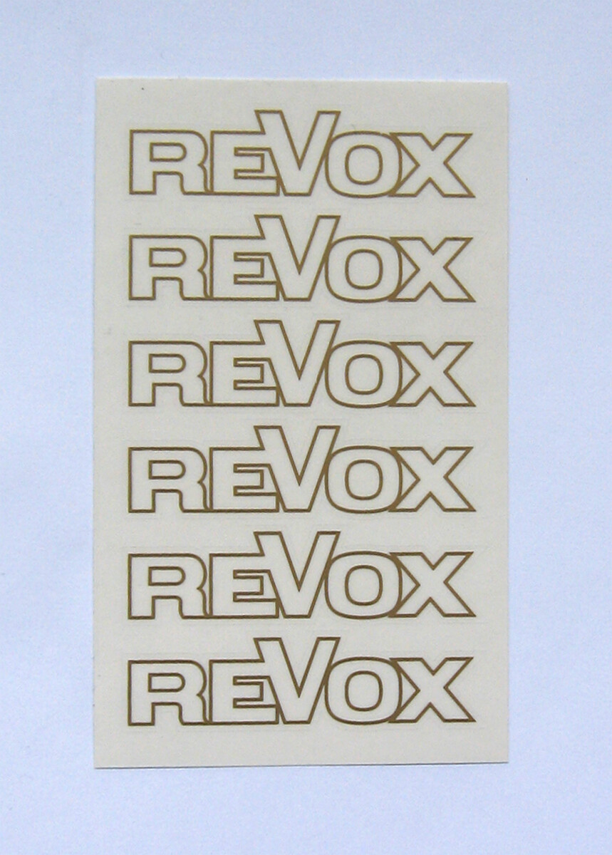 6 x For REVOX Metal Reel to Reel Tape stickers - Printed GOLD - Very ...