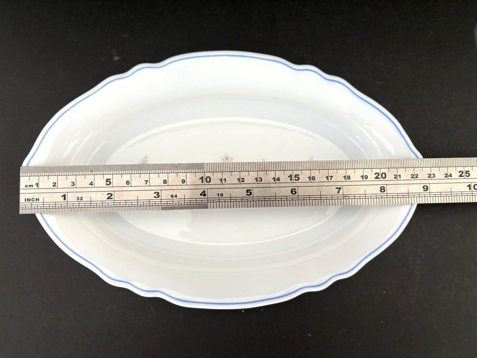 Vintage Arcopal France Romantique 4 x Oval Serving Bowls Plate 23cm x ...