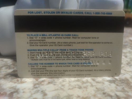 Vintage Bell Atlantic IQ Card New Jersey Bell | eBay
