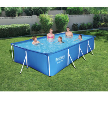 Bestway SWIMMING POOL 13ft 400 x 211 Rectangular Garden Above Ground ...
