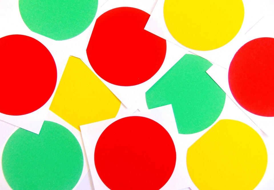 Large 65mm Round Circular Coloured Sticky Labels, Dot Stickers Mixed ...