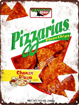 Keebler Pizzarias Pizza Chips Nostalgia Snacks Cheese Metal Sign 9x12 ...