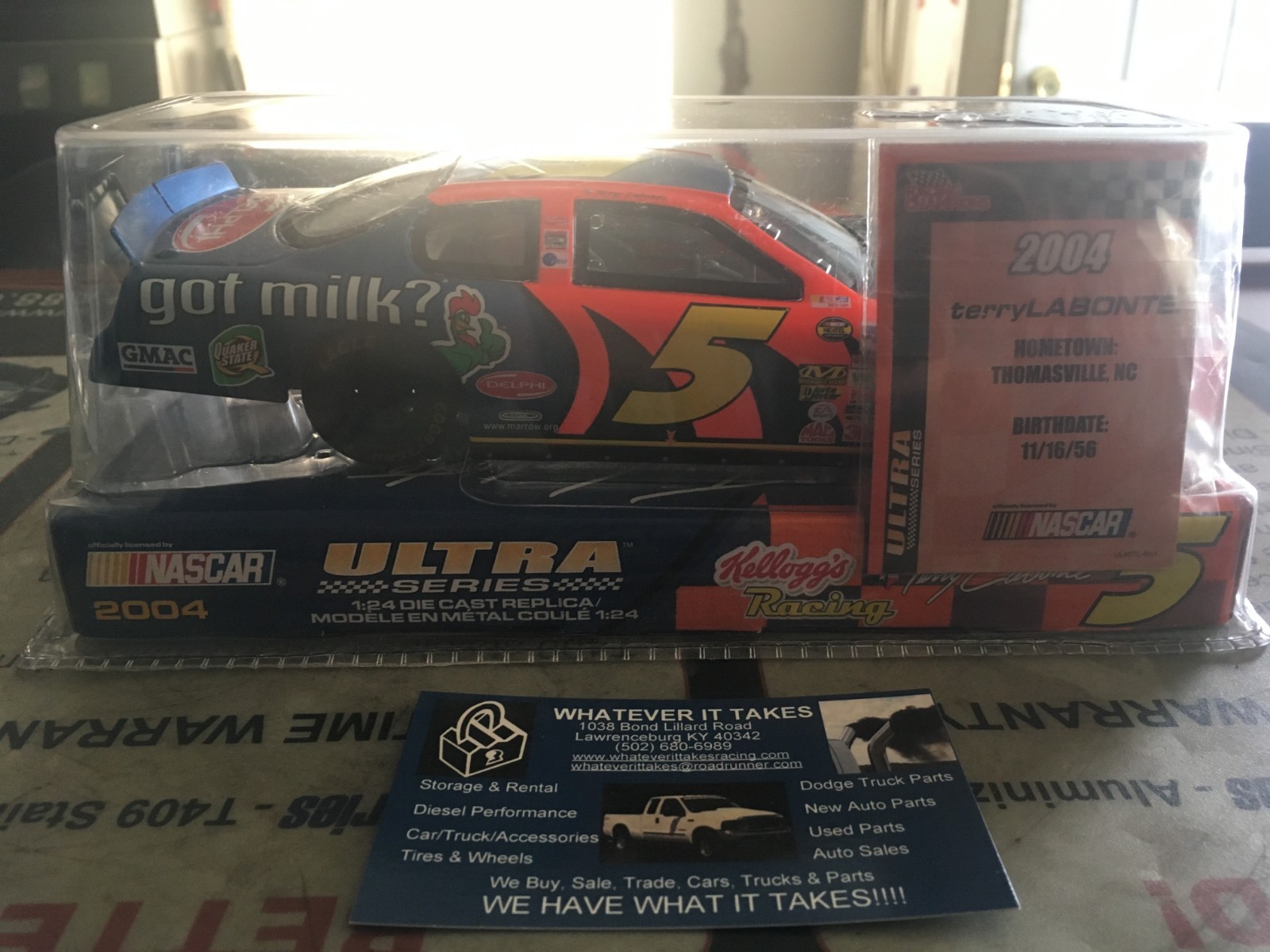 1/24 TERRY LABONTE #5 KELLOGG'S GOT MILK RACING CHAMPIONS 2004 MONTE ...