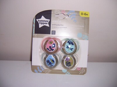 Tommee tippee moda pacifier four pack new 0-6 mnths | eBay