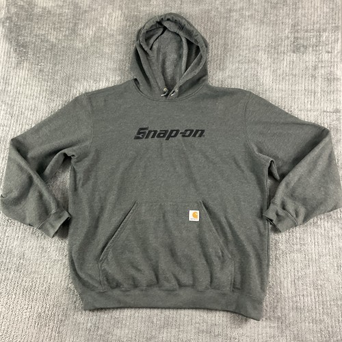 Carhartt Hoodie Mens Extra Large Snap-on Logo Pullover Sweatshirt ...