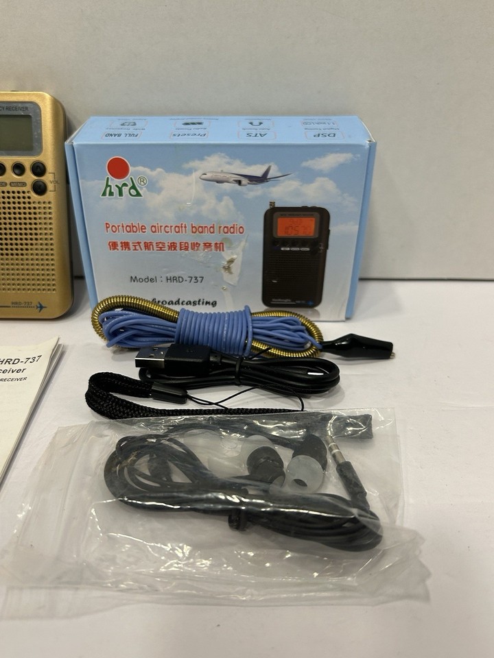 HRD-737 Portable Aircraft Band Radio Air Receiver FM/AM/SW/ CB/Air/VHF ...
