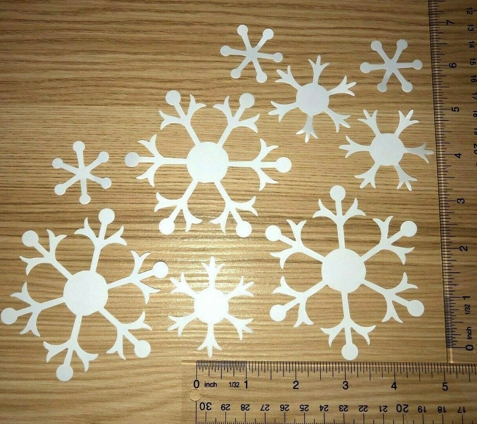 30 SNOW FLURRY cardstock paper die cut embellishments snowflakes | eBay