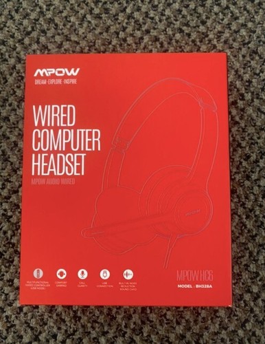 BRAND NEW!! MPOW Black Wired Computer Headset in box | eBay