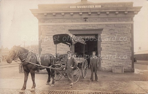 Columbus, Nebraska-Railroad Depot-Freight Wagon c1910 RPPC Real Photo ...