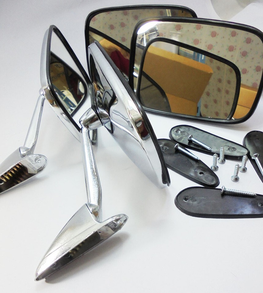 2 Pairs Ford F-100 Ranger 1967-72 Black Rim Chrome Door Fender Side ...