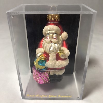 Unique Treasure Hand Crafted Glass Santa Claus Christmas Holiday ...