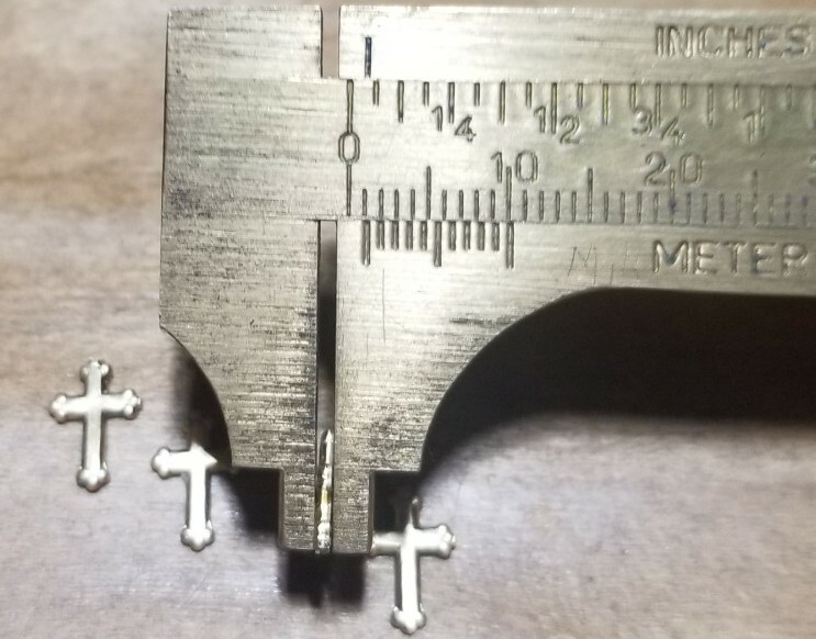 Brass inlays crosses muzzleloader black powder Hawken Musket Pistol ...