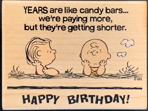 Stampabilities Peanuts Linus Charlie Brown Happy Birthday Rubber Stamp ...