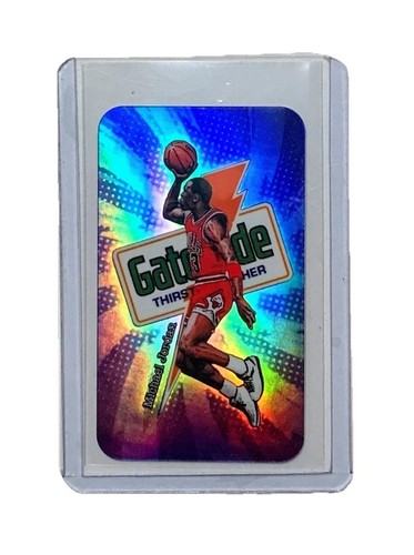 Michael Jordan 1991 Gatorade Blue Tropical Fruit Refractor Promo ...