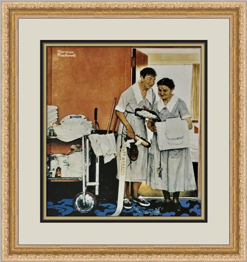 Norman Rockwell Bridal Suite Custom Framed Print | eBay