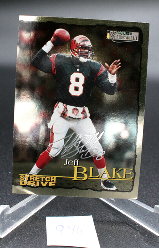 1996 Pro Line II Memorabilia Stretch Drive Silver Signature Jeff Blake ...
