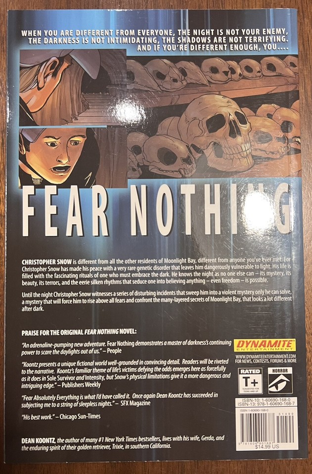 DEAN KOONTZ - FEAR NOTHING GRAPHIC NOVEL *SIGNED* - 1ST ED 2010 NF ...