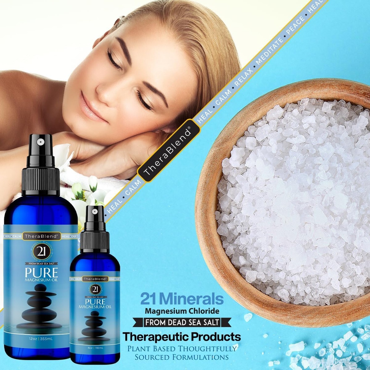 Pure Magnesium Oil Spray - 12 Fl Oz (355 Ml) By Seven Minerals ...