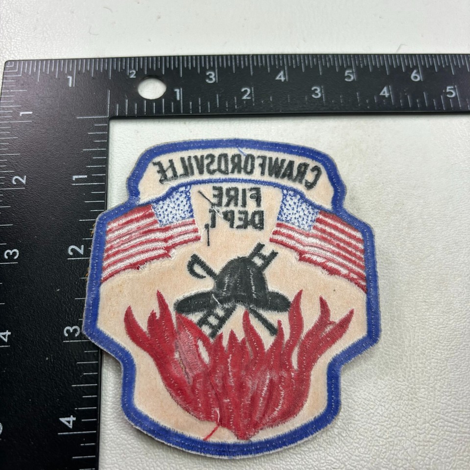 CRAWFORDSVILLE Fire Department Shoulder Patch (Firefighter) 441L | eBay