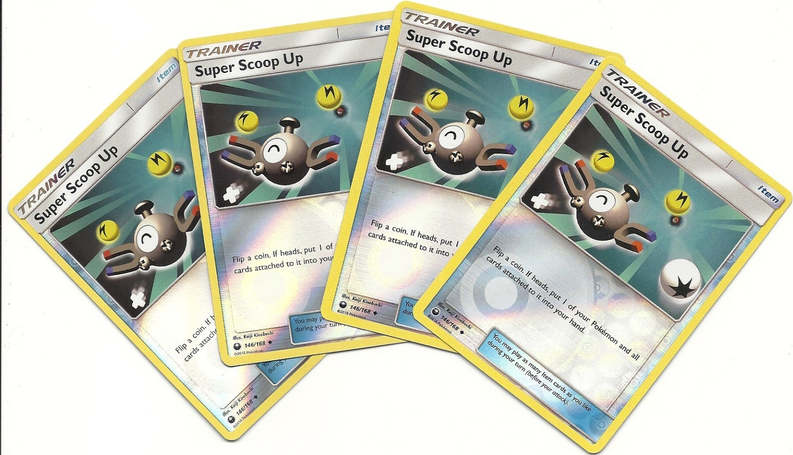 4x SUPER SCOOP UP 146/168- CELESTIAL STORM Pokemon - REV HOLO -NM/MINT ...