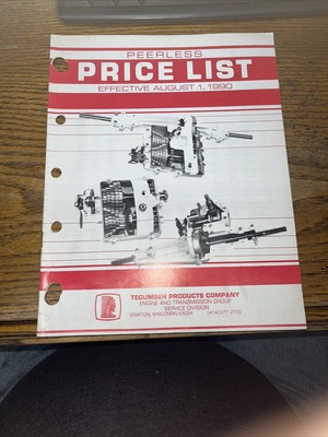 Tecumseh Peerless Price List 1990 | eBay UK