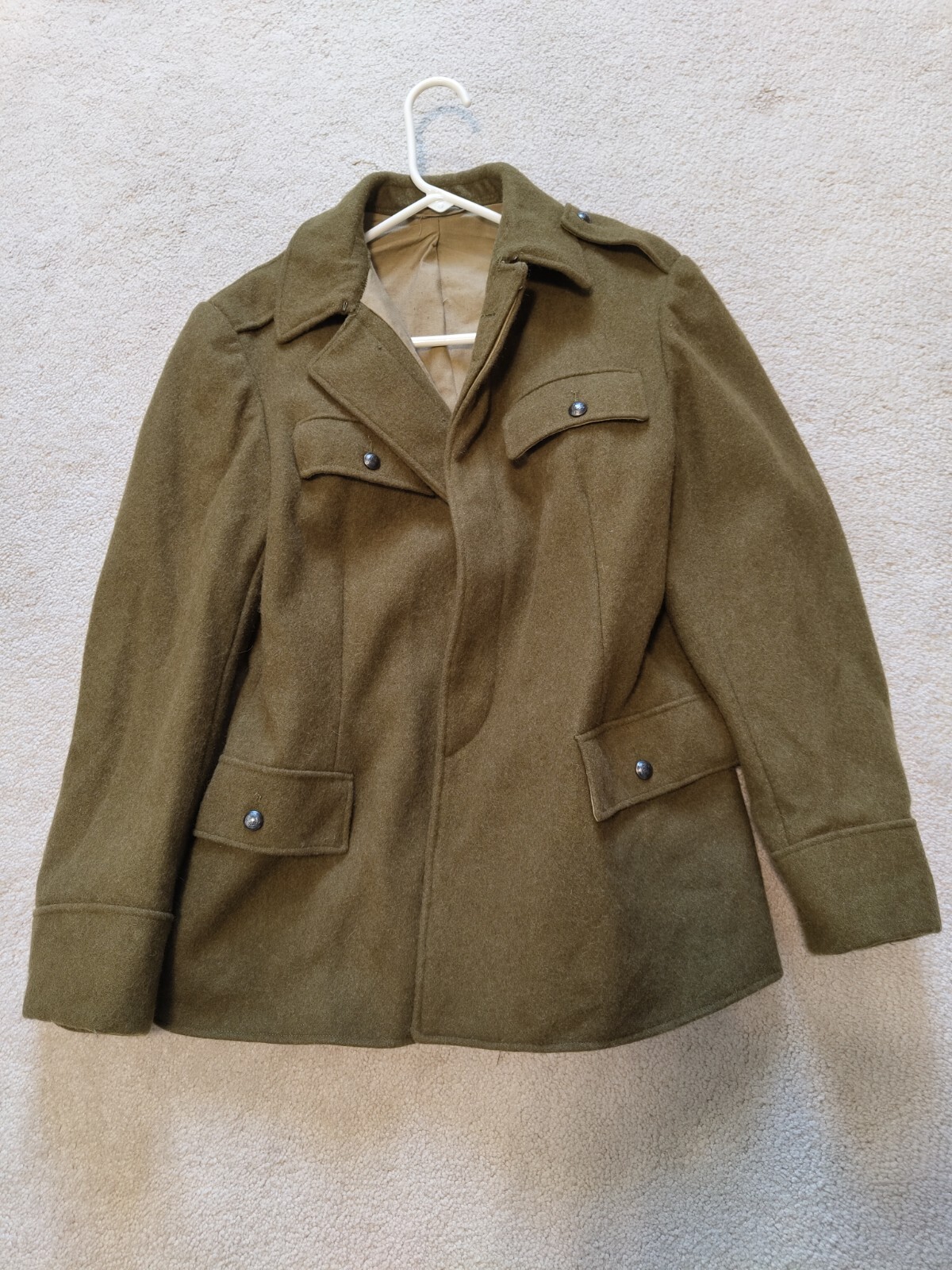 Vintage 1970s Romanian Military Surplus Milsurp Wool Jacket, Small Size ...