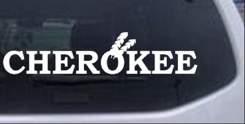 Cherokee Indian Car or Truck Window Laptop Decal Sticker White 10X2.2 ...