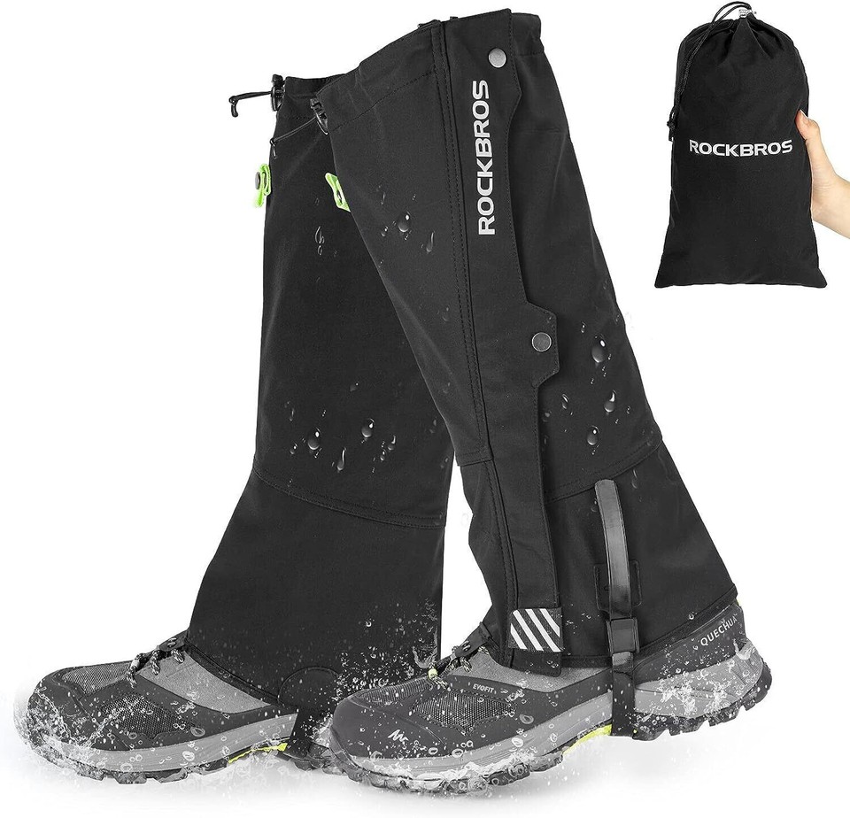 New ROCKBROS Ski Snow Shoes Boot Cover Outdoor Snow Leg Gaiters Hiking ...