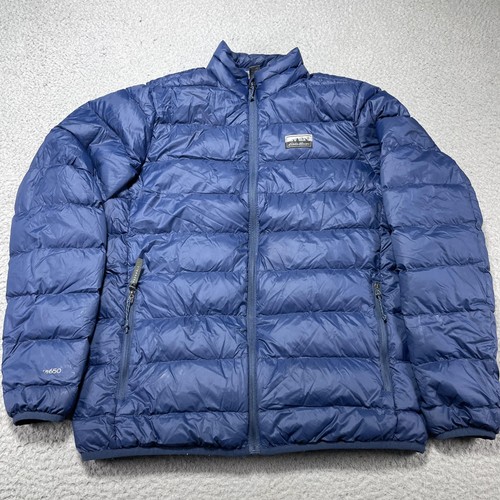 Eddie Bauer Jacket Mens Small Blue 650 Down Packable Puffer Lightweight ...