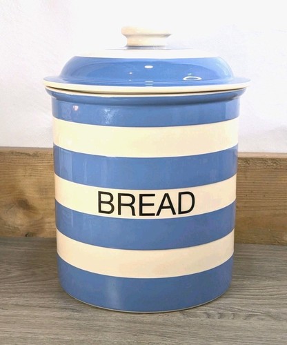 Superb Large Cornish Blue BREAD CROCK / BIN ~ Collectable T.G Green Cornishware | eBay UK